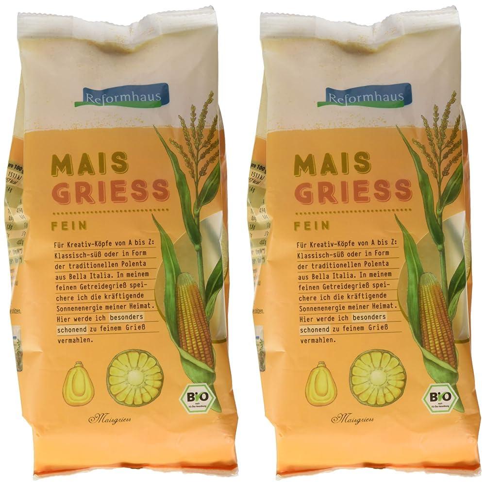 Reformhaus Corn Semolina & Fine Polenta - 500g (Pack of 2) | Premium ...
