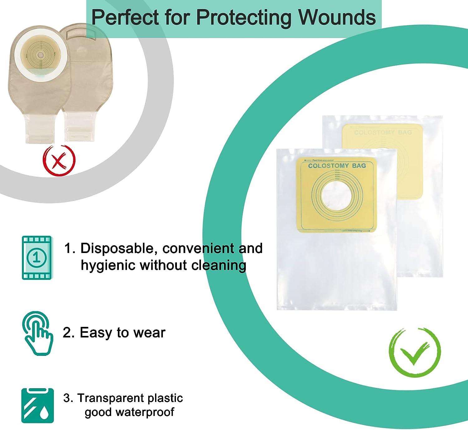 Waterproof Ostomy Protector G Tube Shower Cover Transfer Set 60pcs ...