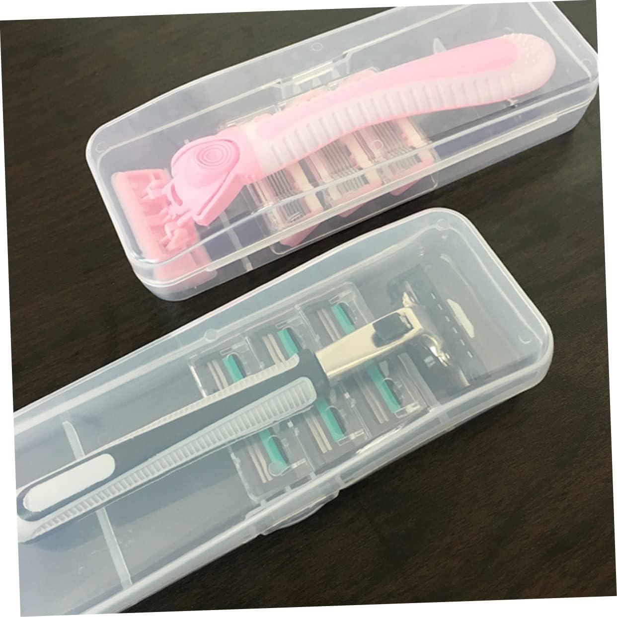 Doitool 10-Piece Razor Storage Box Set - Plastic Travel Containers for ...