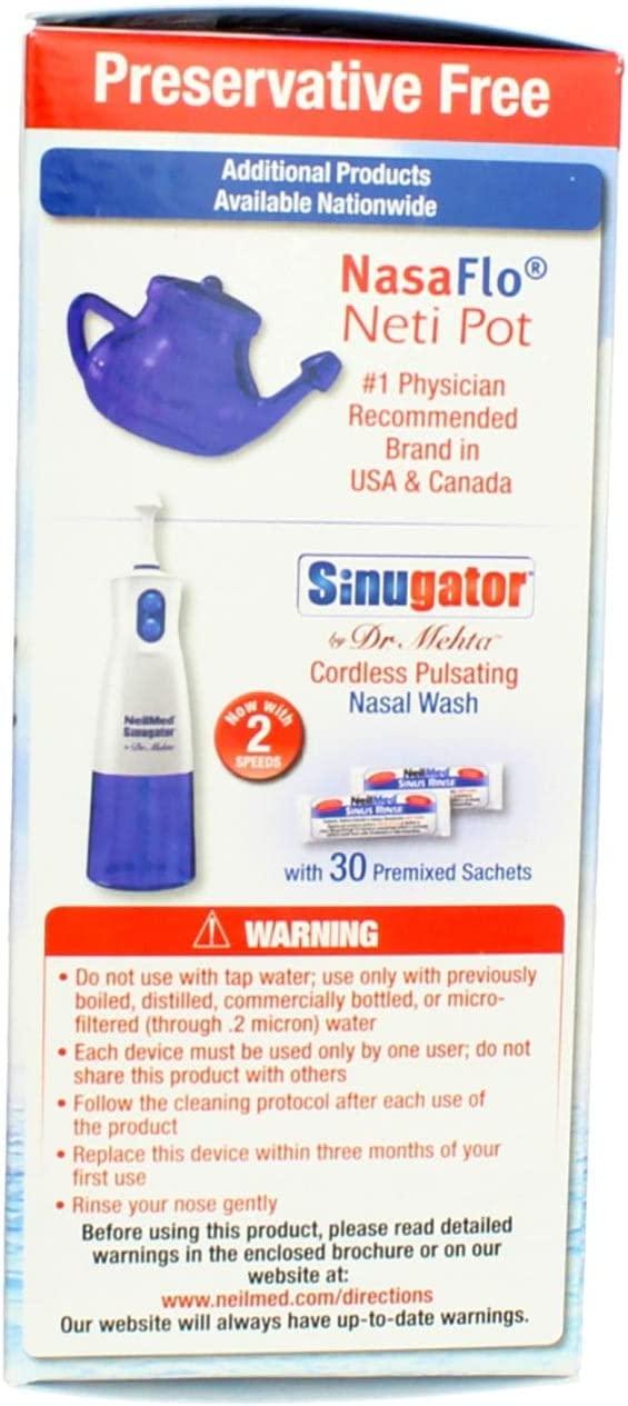 NeilMed Sinus Rinse - All Natural Sinus Relief | 100 Premixed Packets ...