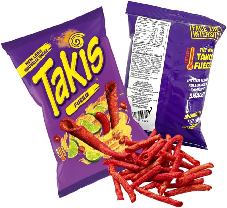 Takis Fuego Chilli Pepper and Lime 6.3oz (180g) + Cheetos Crunchy 8oz ...