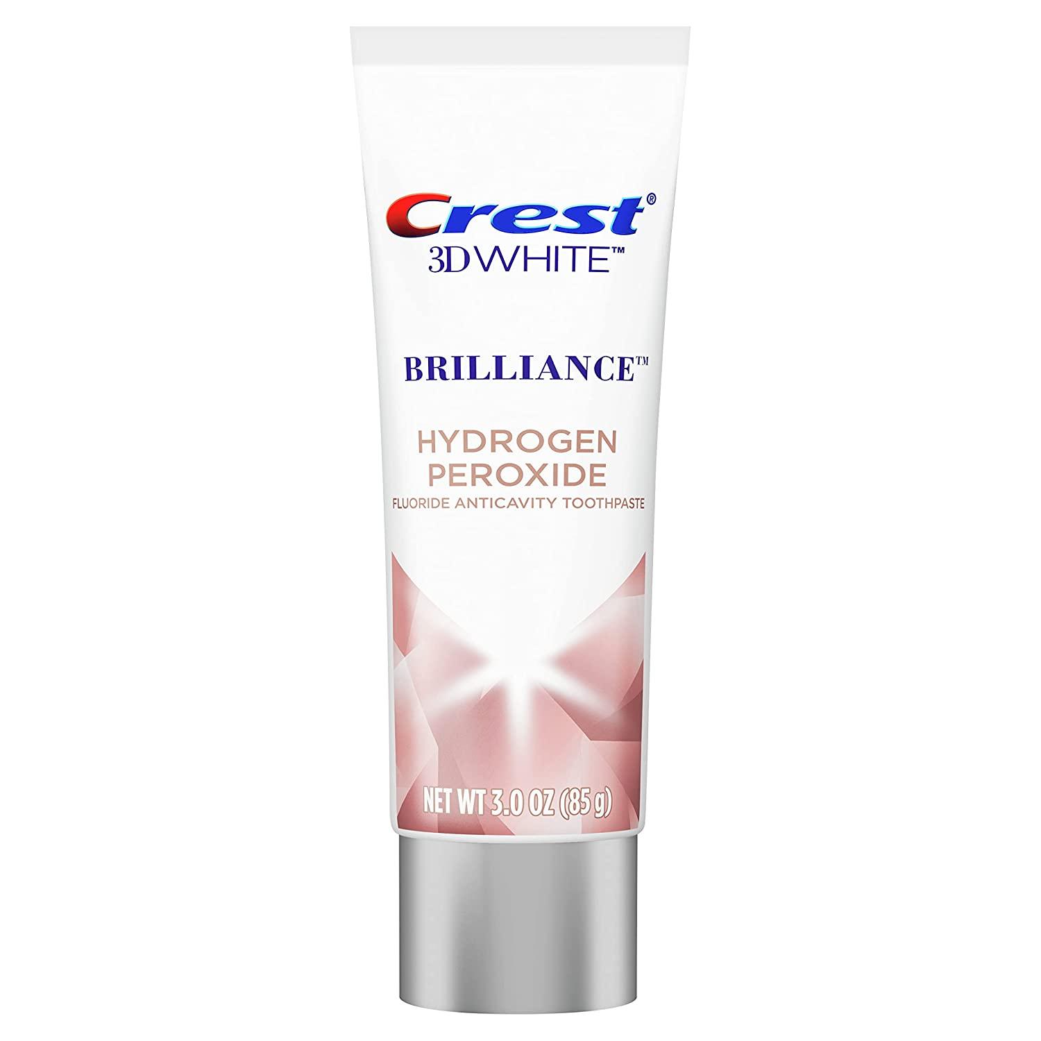 Crest 3D White Brilliance Hydrogen Peroxide Toothpaste with Fluoride ...