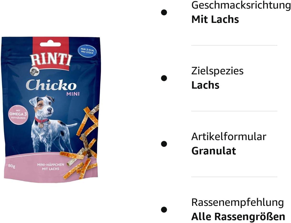 RINTI Chicko Mini Bites with Salmon - 2 x 80g Pack | Premium Dog Treats ...