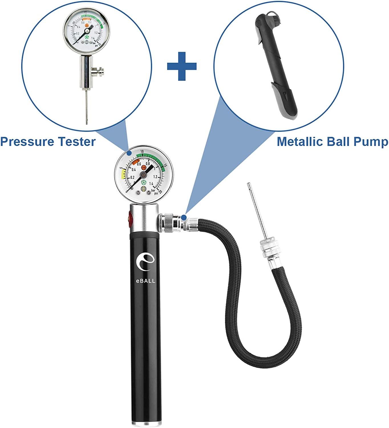 Ball Pump with Pressure Gauge - Sports Air Pump for Basketball ...