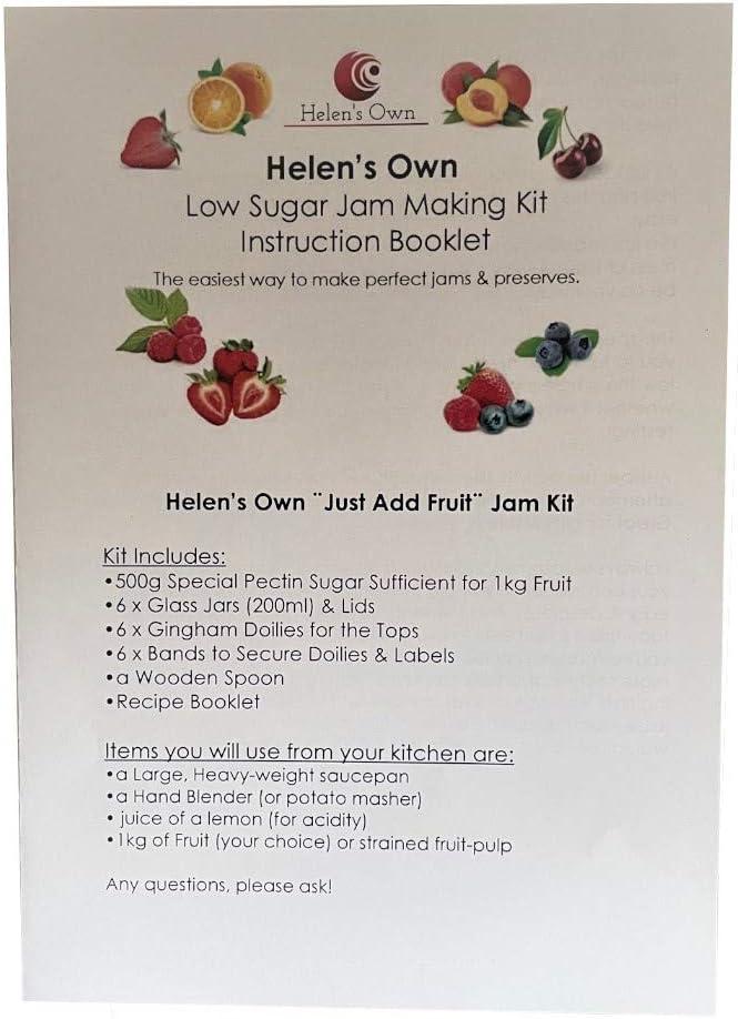 Helen's Own Jam Making Kit - Easy LOW SUGAR JAM - Kit includes 6 Jars ...