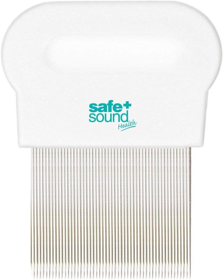 Safe & Sound Metal Long Tooth Lice Comb - Reusable for Wet Combing - 0. ...