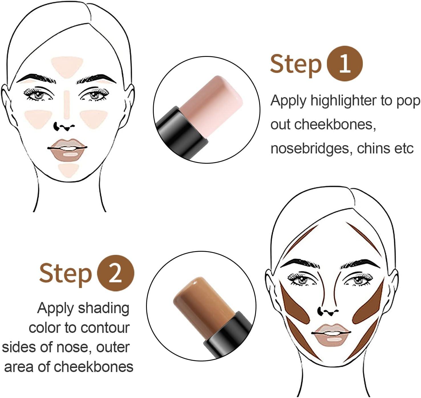 2-in-1 Contour Stick Cream Makeup - Highlight & Contour Wonder Stick in ...
