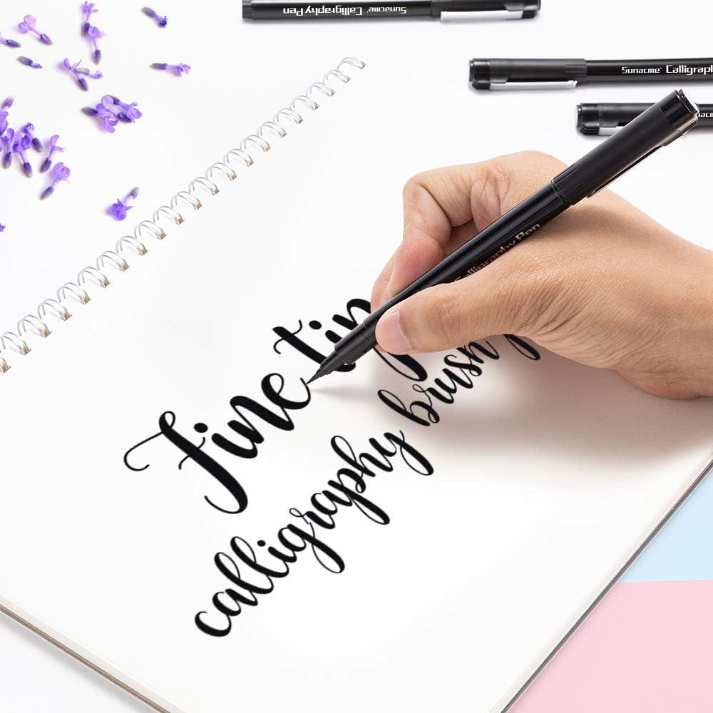 Calligraphy Pens Set - 10 Size Brush Pens for Beginners - Ideal for ...