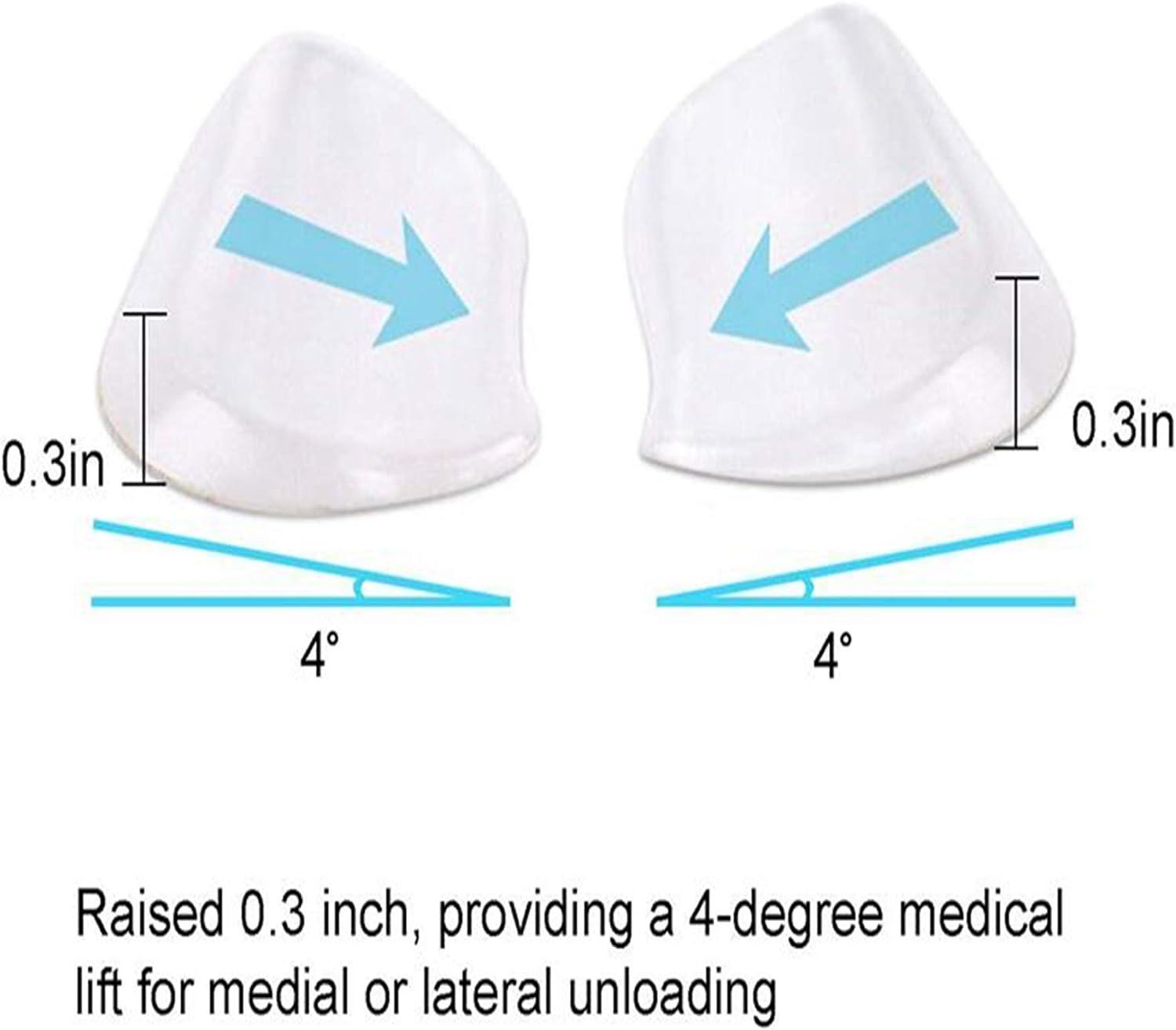 Medial & Lateral Heel Wedge Silicone Insoles - 2 Pairs for Supination ...