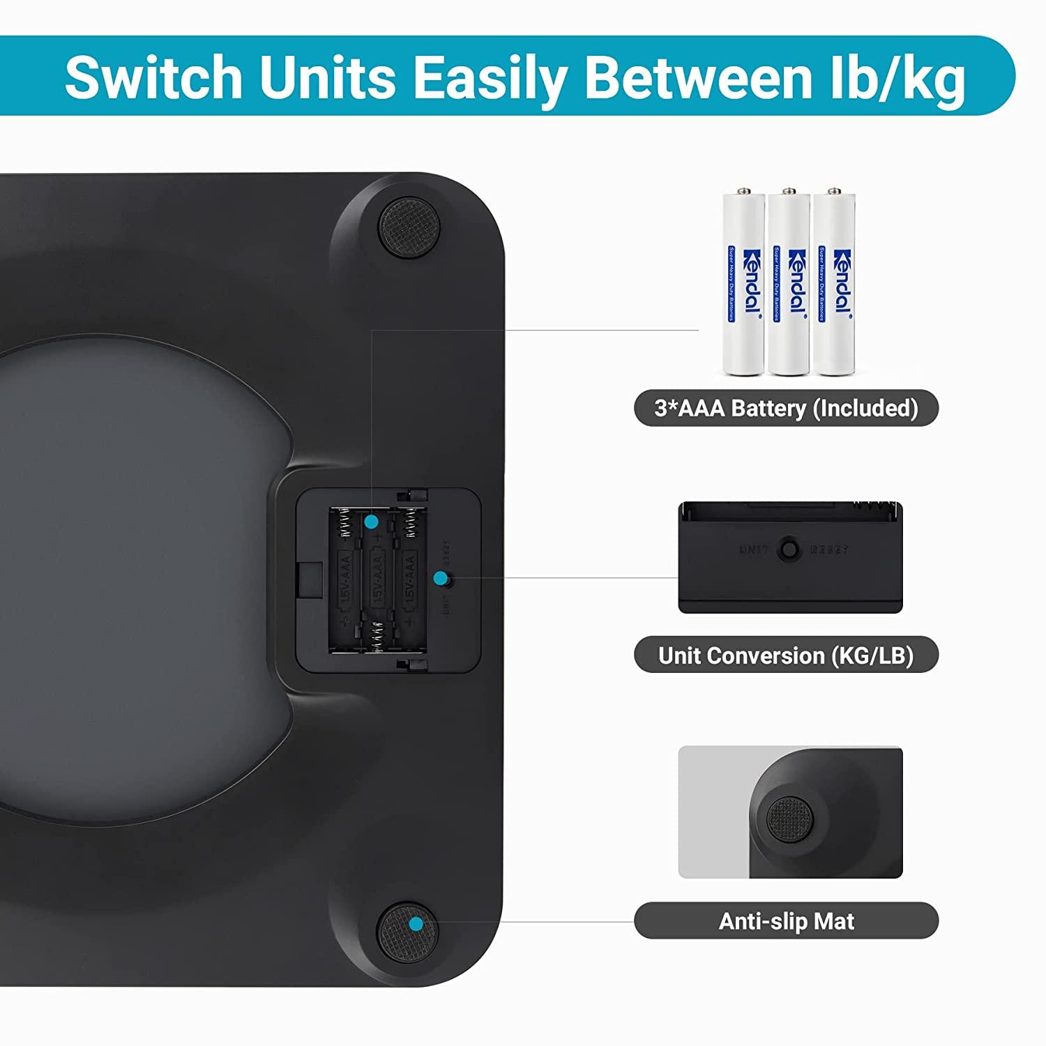 Bluetooth Smart Body Fat Weight Scale with App, 396 lbs - Black | Buy ...