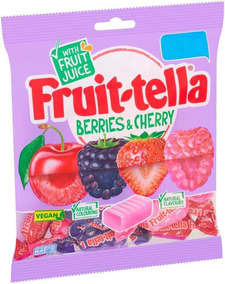 Fruit-Tella Berries & Cherries 135g | Box of 12 Bags | Buy Now with Express International ...