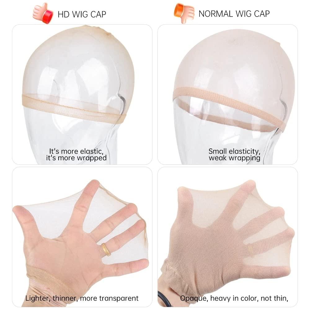 Labhairs HD Wig Cap 6Pcs - Bald Stocking Caps for Women's Lace Front ...