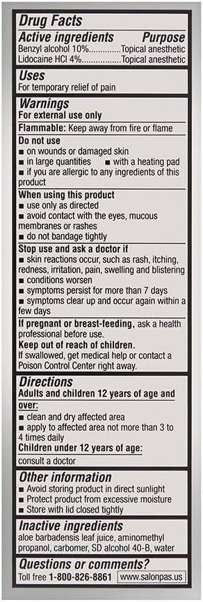 Salonpas Lidocaine Plus 3 oz Roll On Liquid - 4% Lidocaine Pain Relief ...