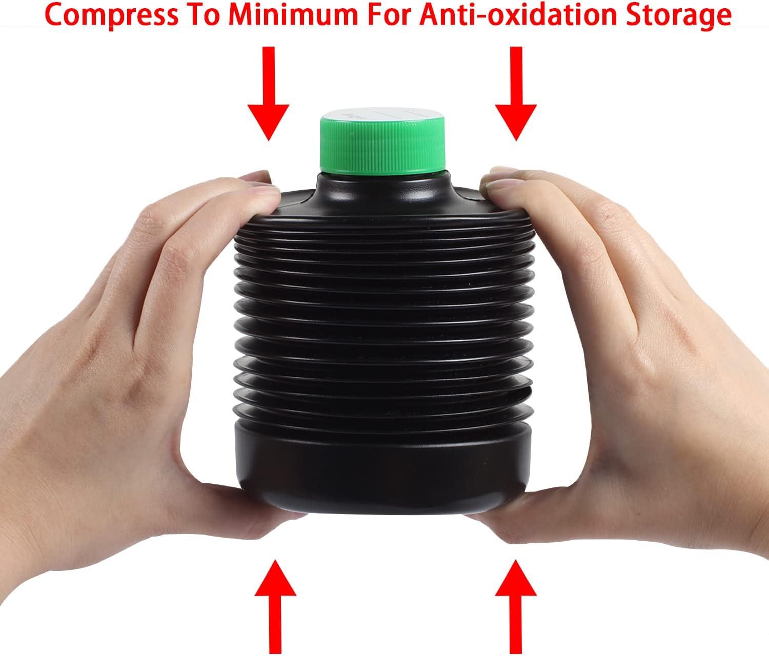 3X 1000ml Collapsible Darkroom Chemical Storage Bottles - Anti ...