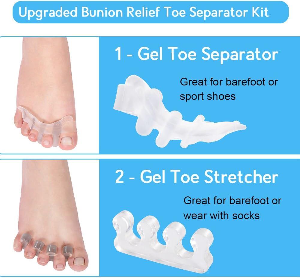 Toe Separators & Straightener for Pain Relief, Overlap Prevention ...
