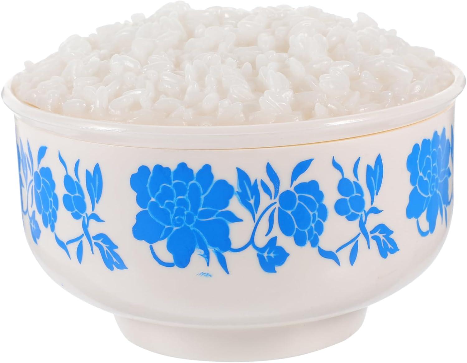 Toyvian 2pcs Simulated Rice Toy Models Food Plastic Cooked Rice ...