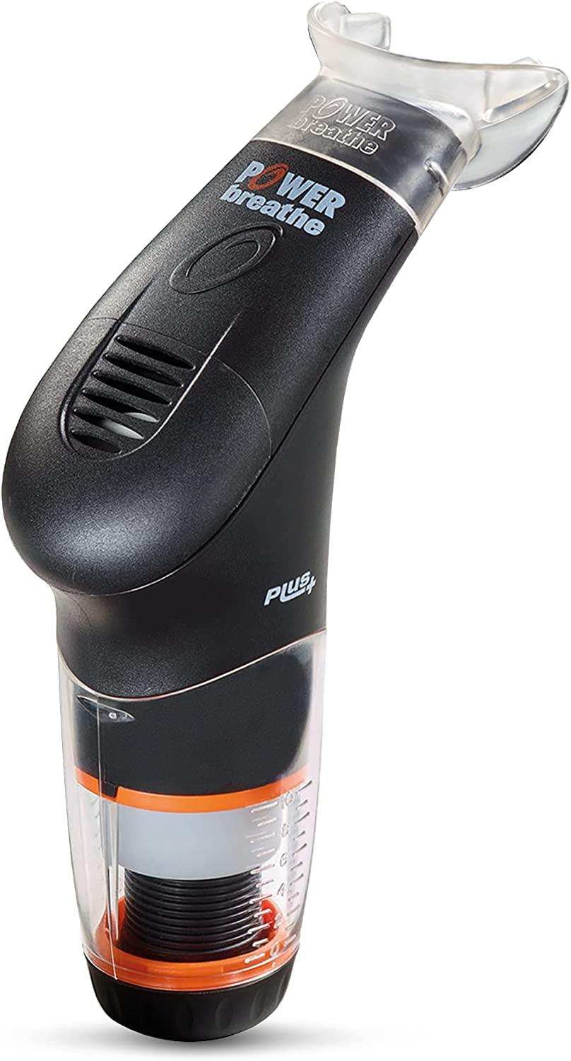 POWERbreathe Handheld Respiratory Trainer - Black, Heavy Resistance ...