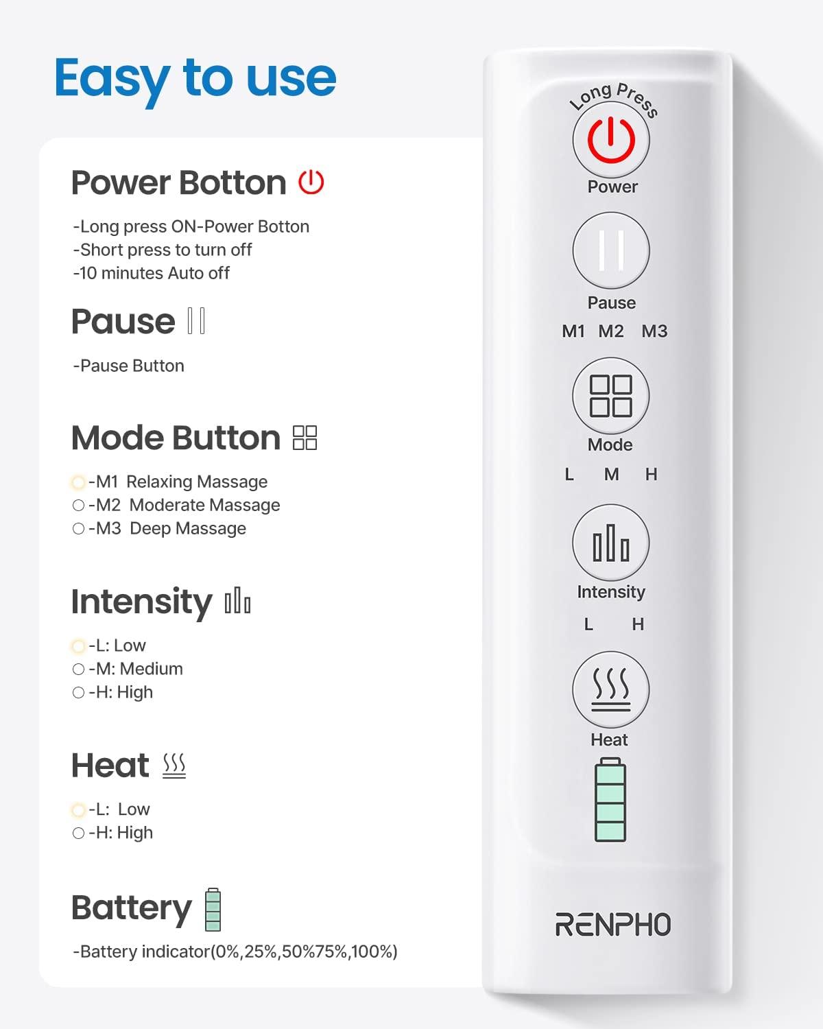 RENPHO Heated Head Massager & Mask | Portable Scalp Massager with 3 ...