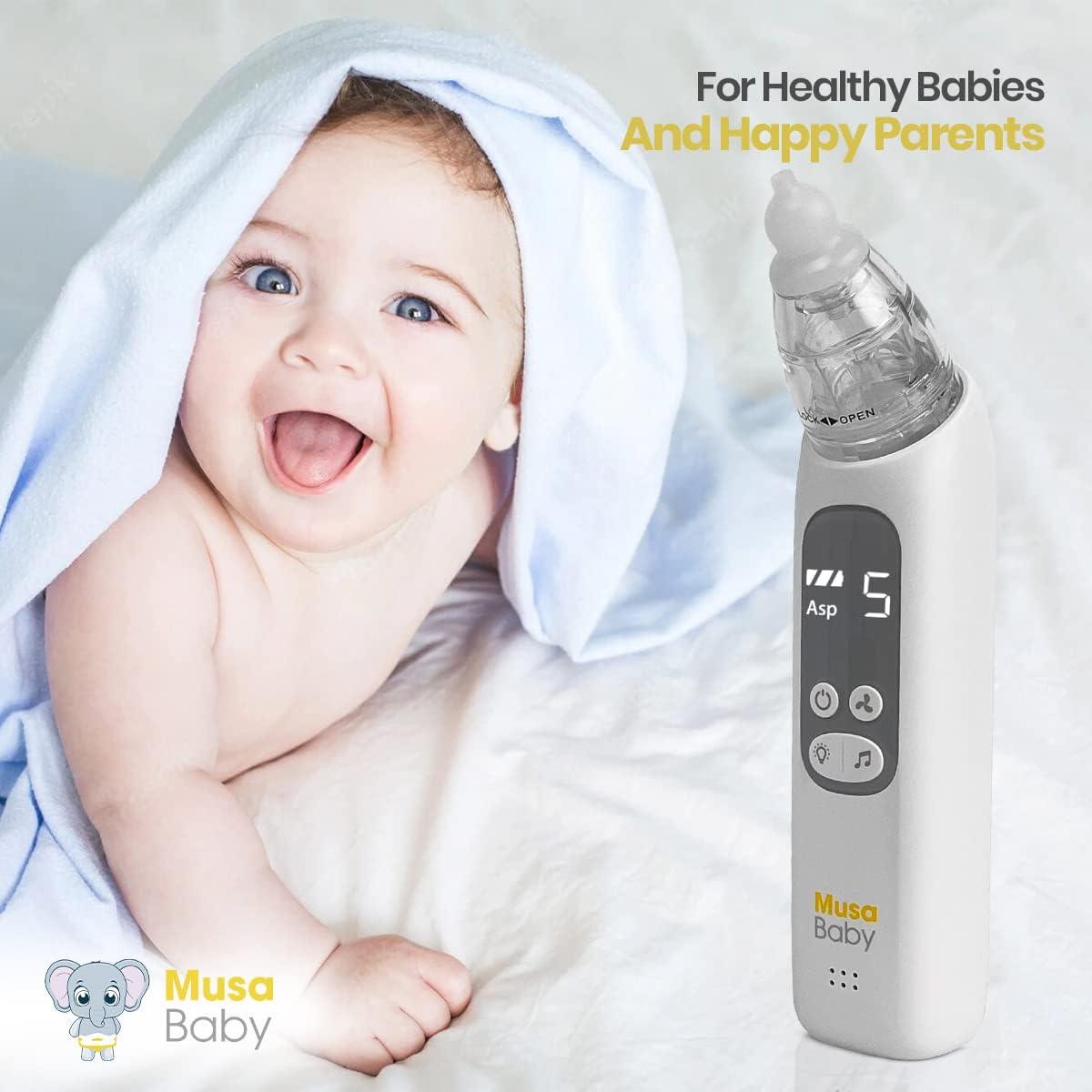Musa Baby Electric Nasal Aspirator - Gentle Suction for Boogers & Mucus ...