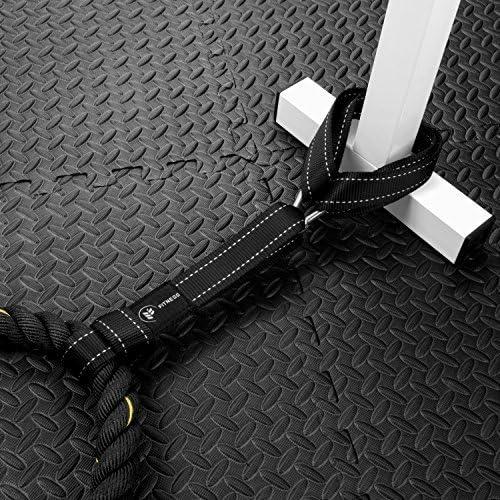 Battle Rope Anchor Strap Kit - Heavy Duty Reinforced Nylon | Easy Setup ...