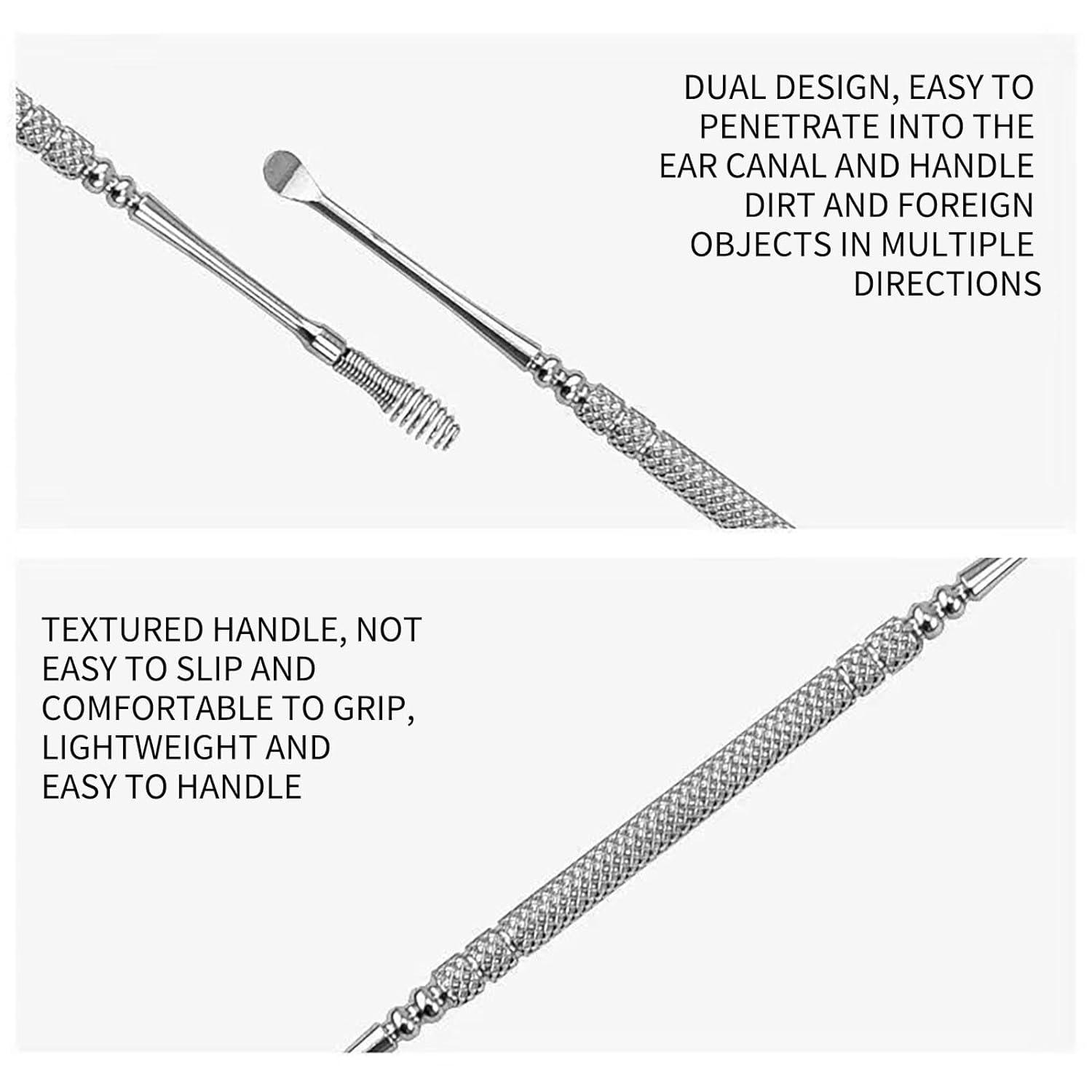 Professional Double Ended Ear Wax Removal Kit - Metal Spring Ear ...