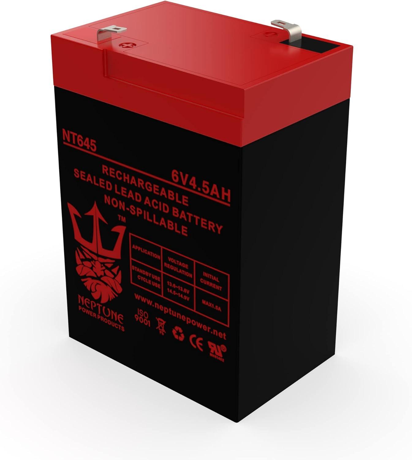 Neptune Replacement 6V 4.5Ah SLA Battery for JohnLite 100 - Emergency ...
