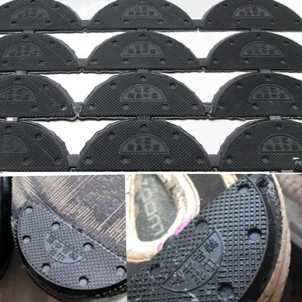 28 Pcs Large Black Rubber Heel Plates Shoe Repair Kit with Nails ...