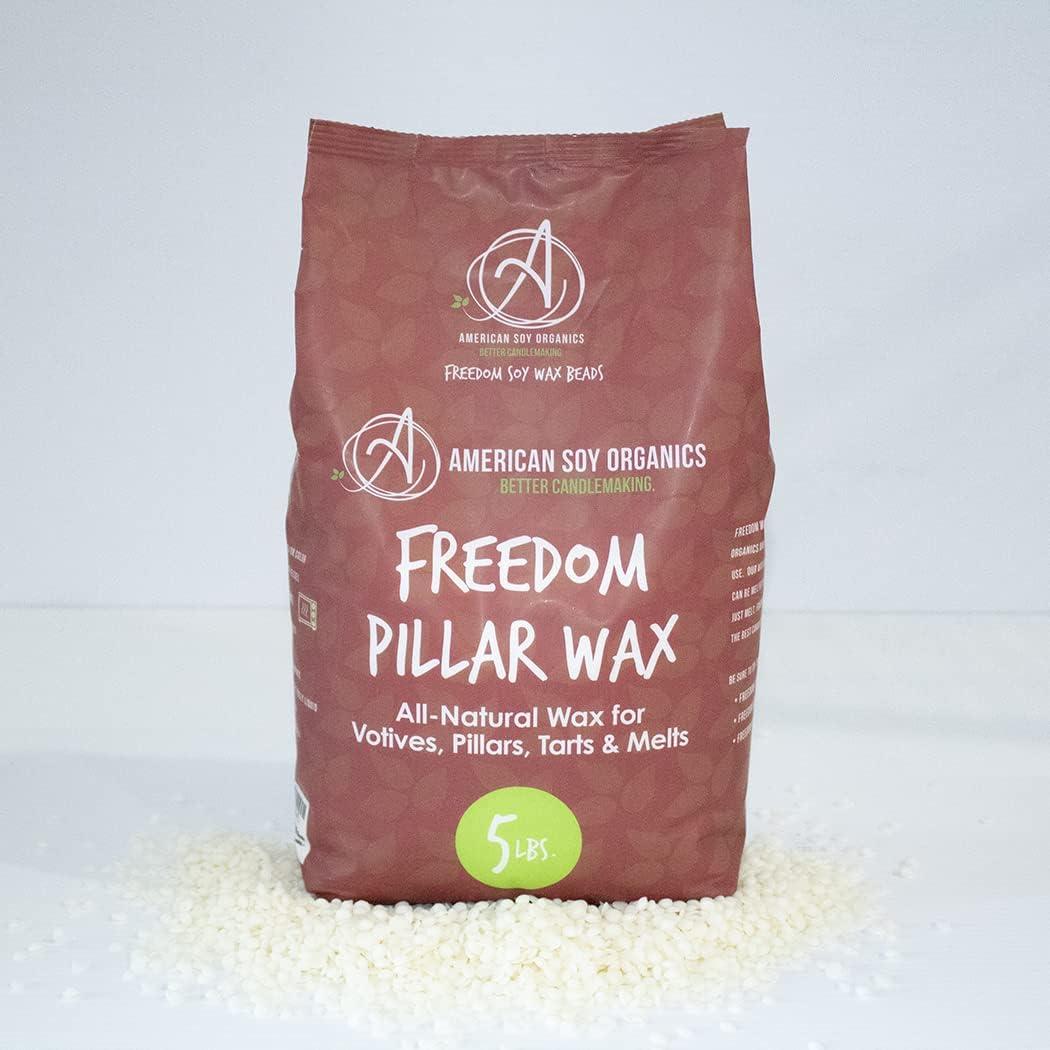 American Soy Organics Freedom Soy Wax Beads - 5lb Bag for DIY Pillar ...
