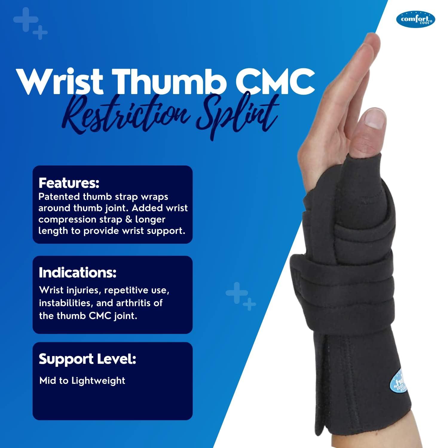 Comfort Cool Wrist Thumb CMC Restriction Brace - Right Medium (Pack of ...