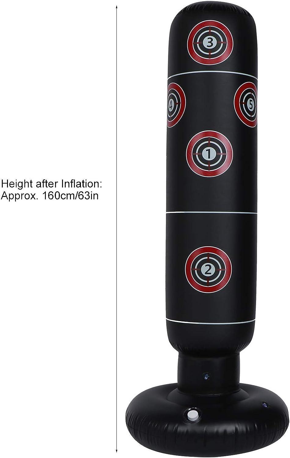 Inflatable Training Boxing Punching Bag 160cm PVC for Adults & Kids ...