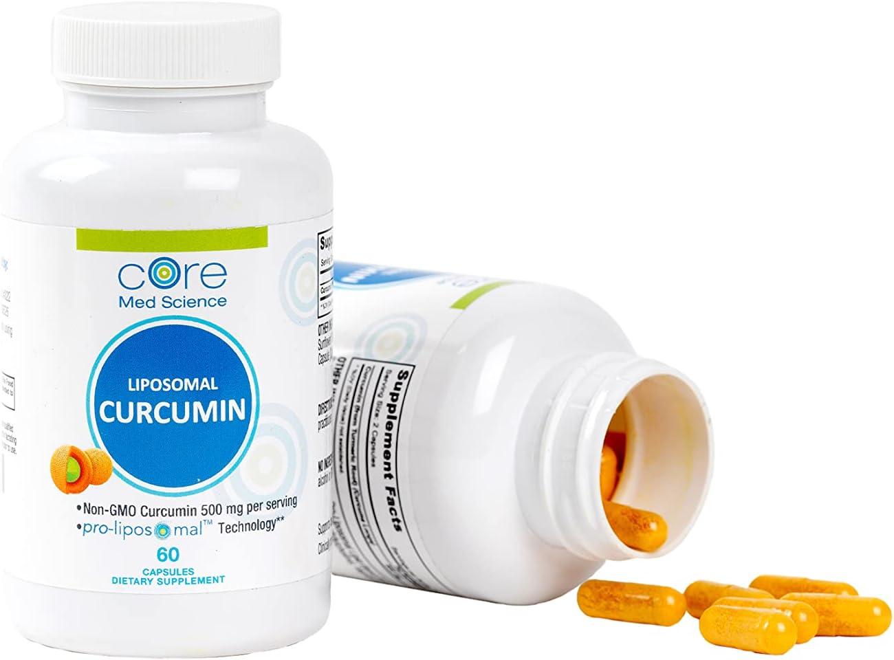Core Med Science Liposomal Curcumin 500mg - High Absorption, 60 ...