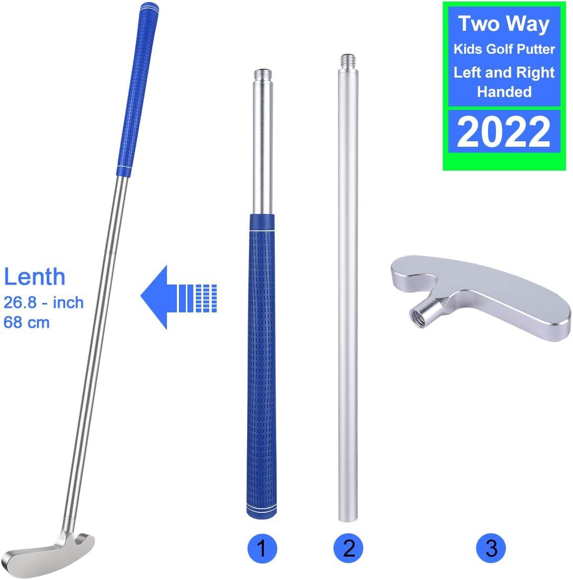 Wassteel Kids Golf Clubs 6063 Aluminum Alloy Putter Set for Indoor ...