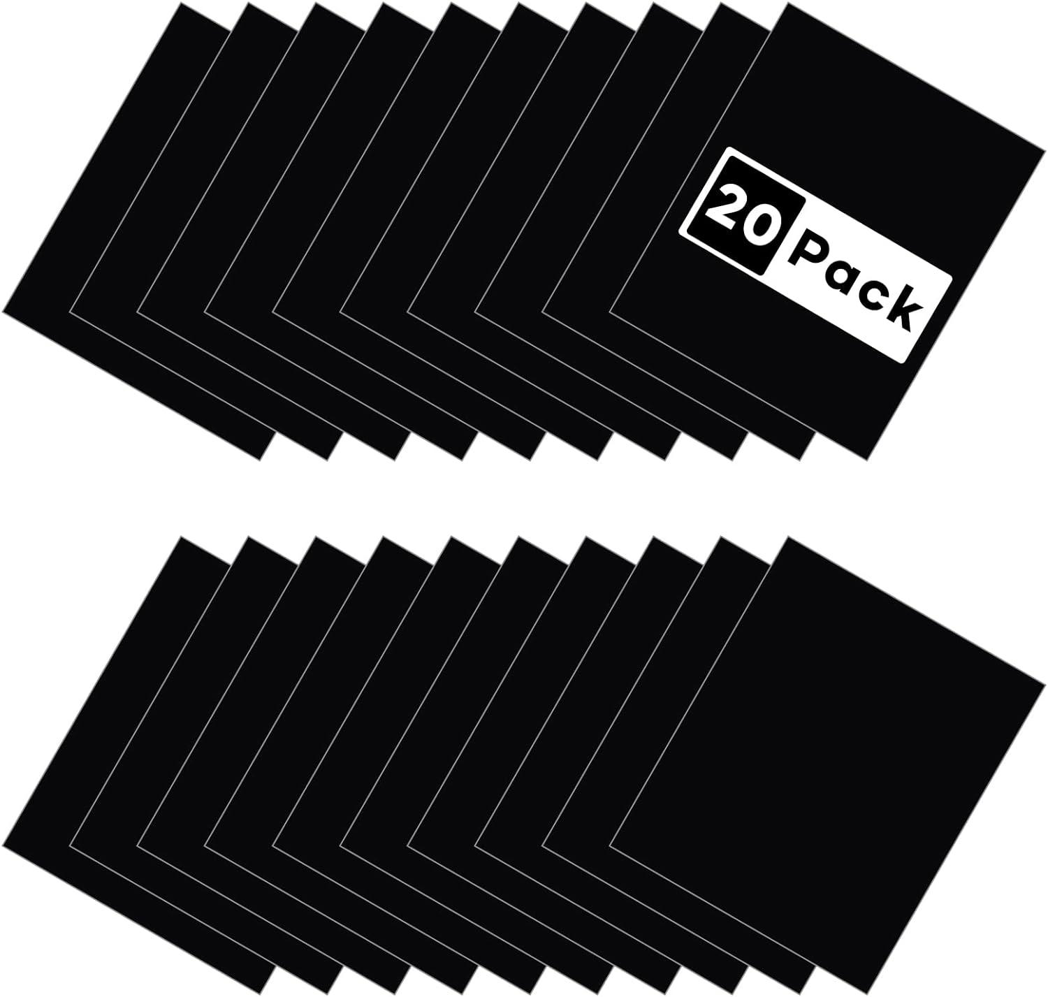 HTVRONT Black Heat Transfer Vinyl Bundle - 20 Pack 12 x 10 Iron-On ...