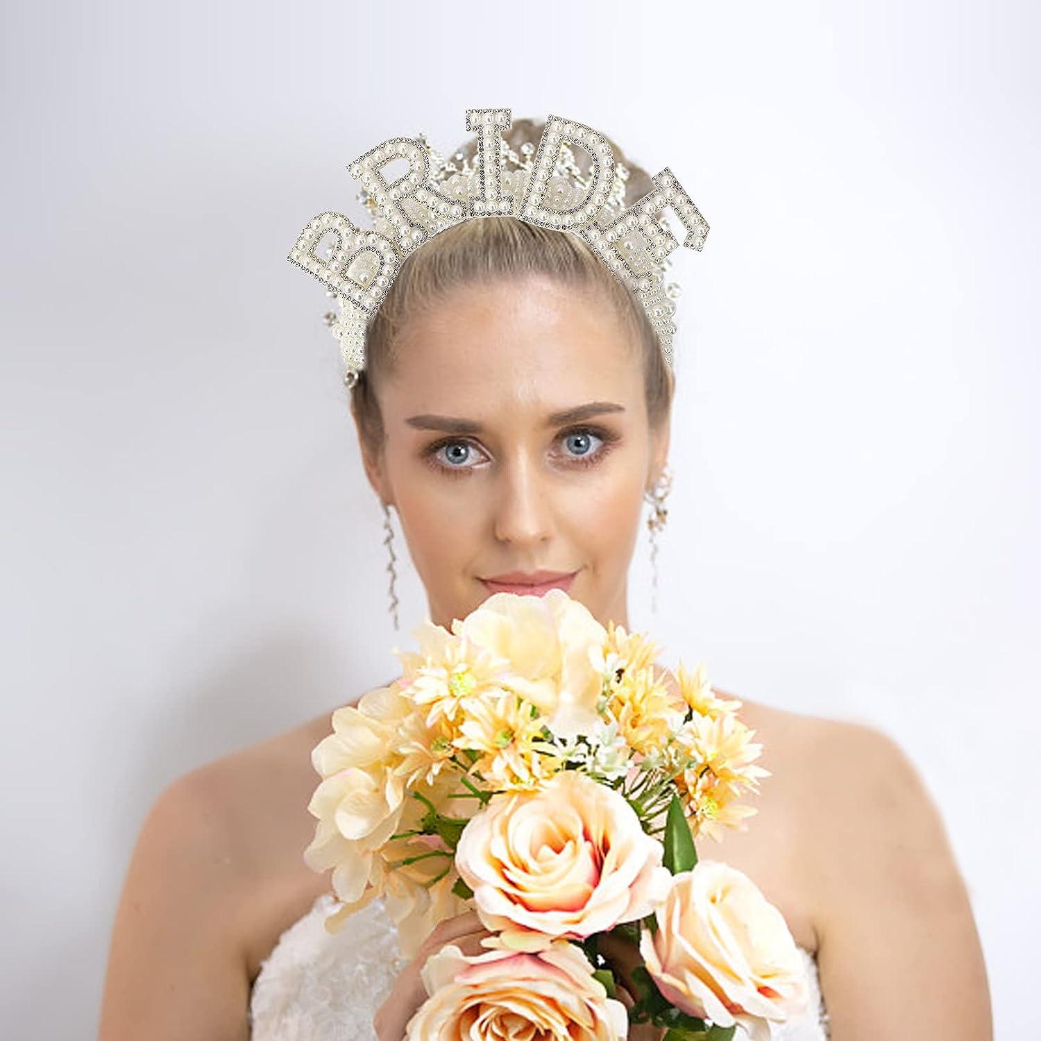 Pearl Bride Headband - Bachelorette Party & Bridal Shower Decorations ...