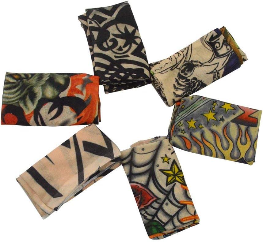 Hmxpls 6 Pcs Tattoo Compression Sleeve Arm Sleeves Tattoo Tatto Sleeve ...
