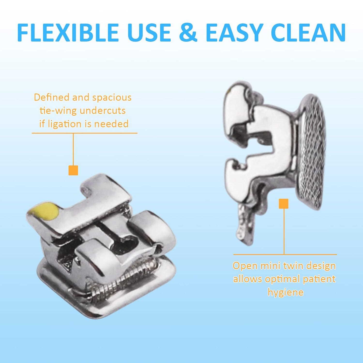 Anhuadental Orthodontic Self-Ligating Metal Bracket 0.022 Roth 3 with ...