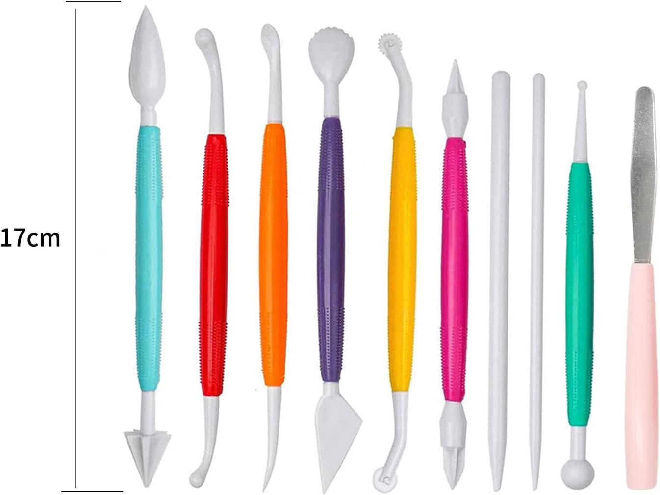 36-Piece Plastic Clay Tools Set - Assorted Colors for Crafts, Sculpting ...