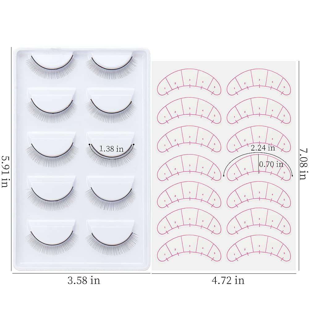 25 Pairs Practice Eyelashes & 70 Under Eye Positioning Stickers - Self ...