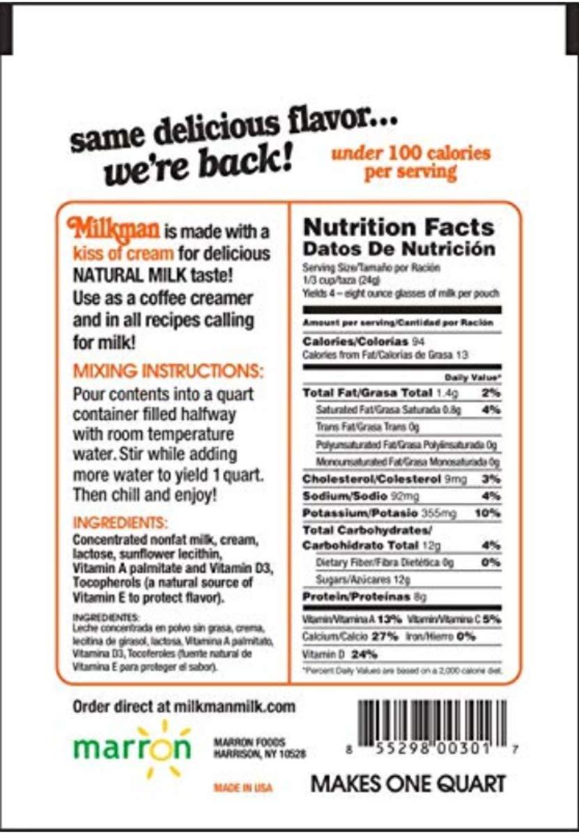 Milkman Low-Fat Instant Dry Milk Powder - 10 Packets | Quality Dairy ...
