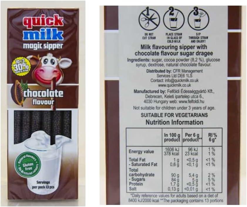 04 x Quick Milk Magic Sipper Choc Straws - Chocolate Flavour | Buy Now ...
