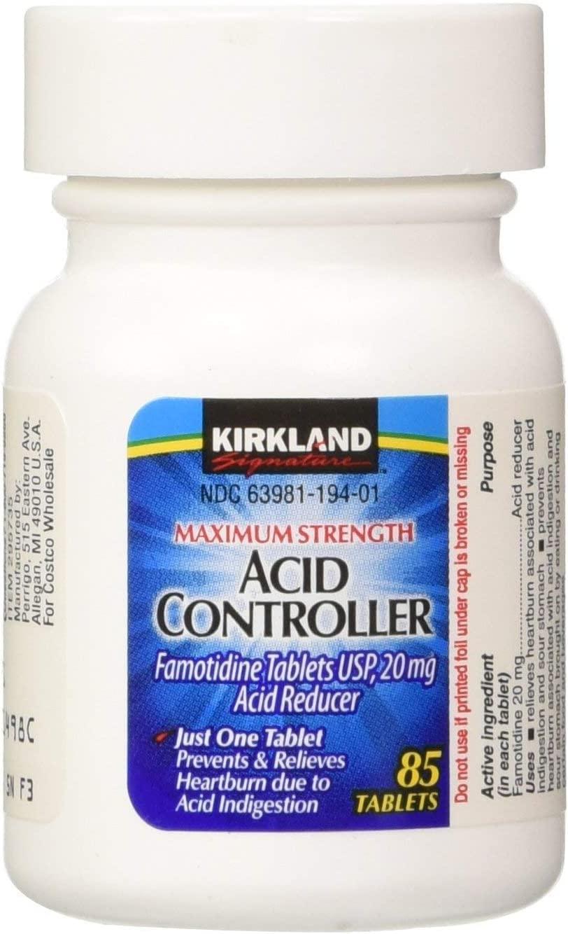 Kirkland Signature Acid Controller Maximum Strength 85 Tablets - Fast ...