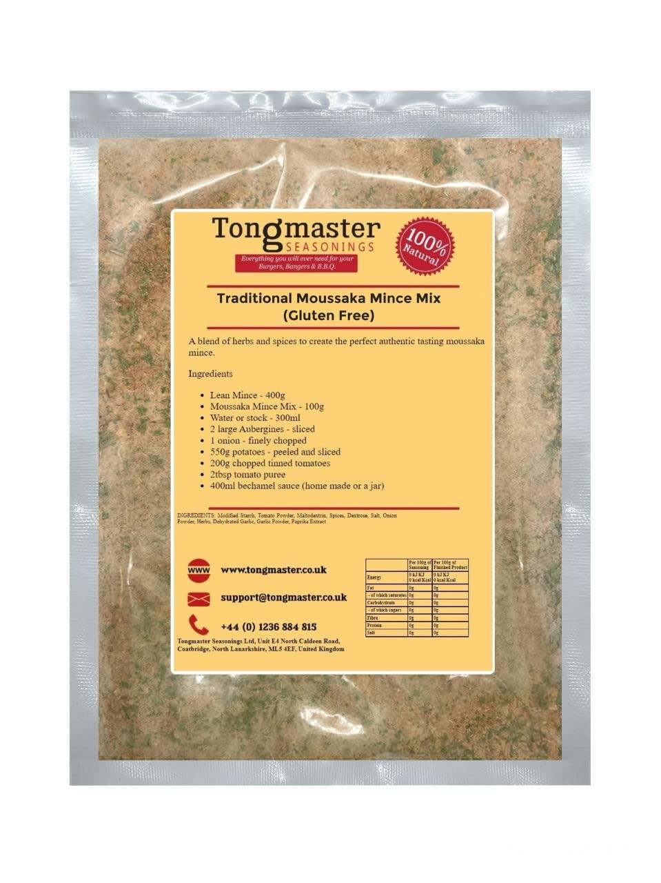 Gluten-Free Traditional Moussaka Mince Spice Mix - 100g | Premium ...