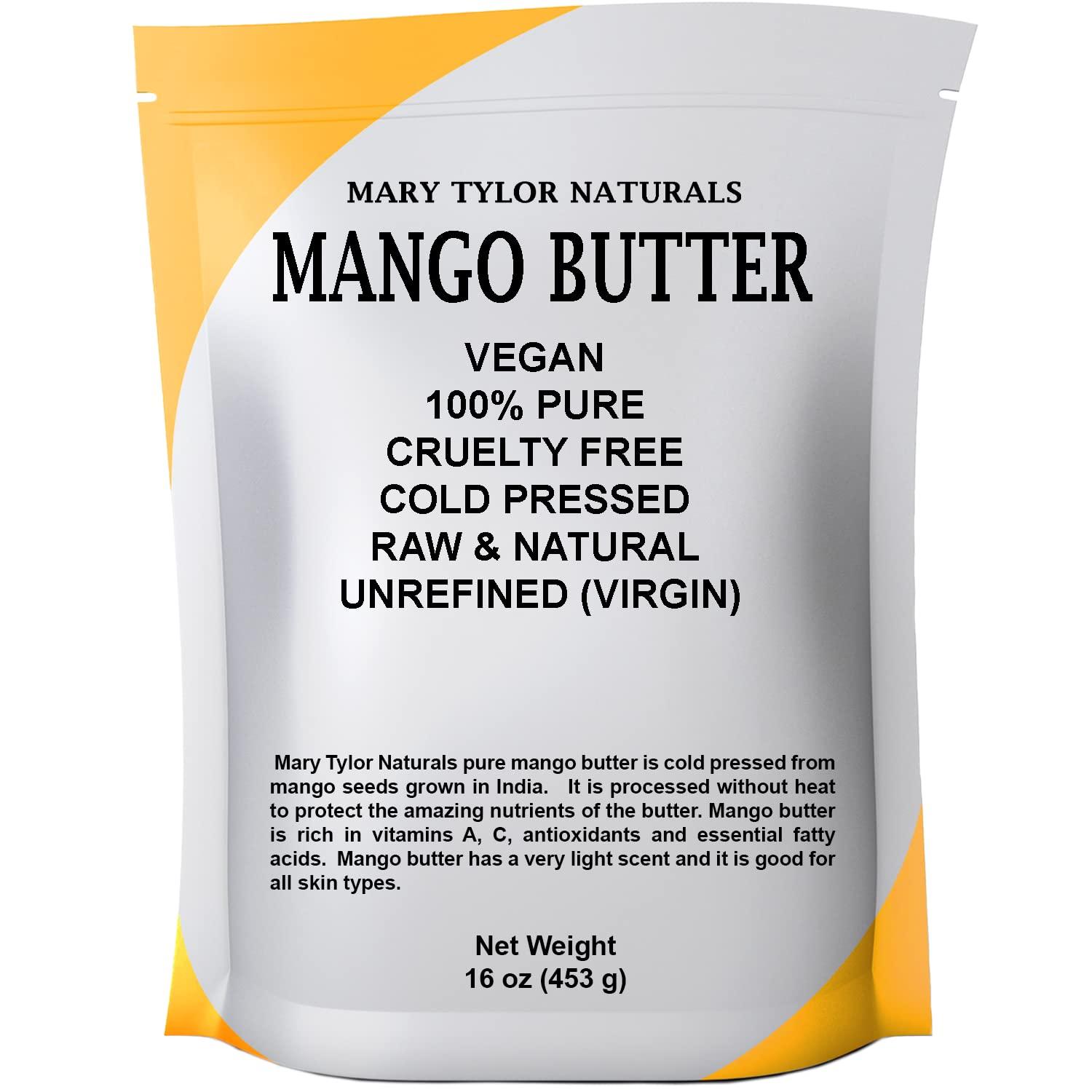 Mary Tylor Naturals Mango Butter 1 lb - Cold Pressed, Unrefined & Raw ...