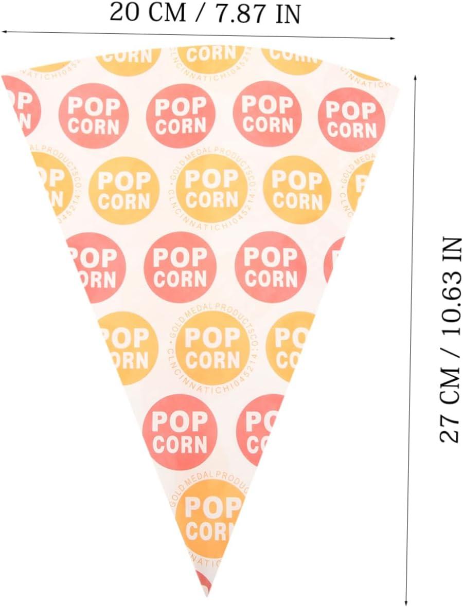 Didiseaon 200 Pcs Popcorn Bag Clear Goody Bag Kids Cone Bags Piping ...