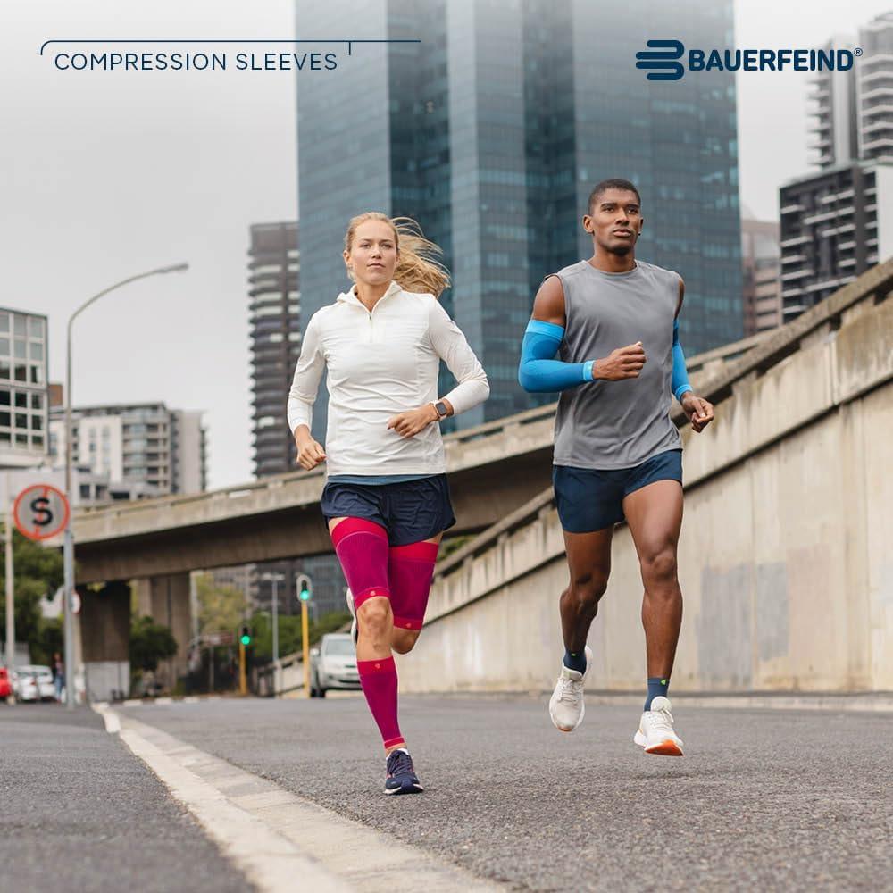 BAUERFEIND Compression Sleeves for Lower Leg - Unisex Red S Extra Long ...