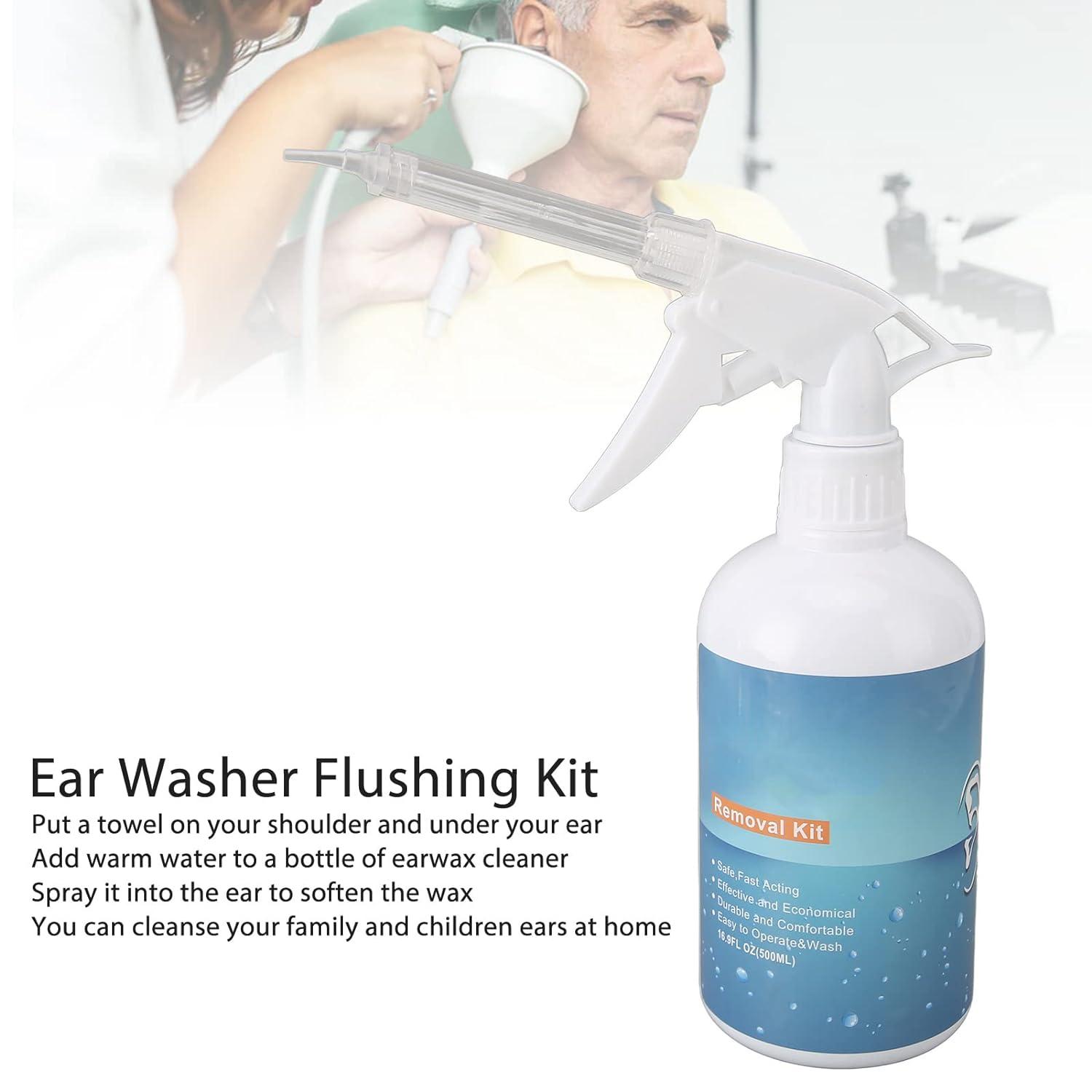 Ear Wax Removal Kit with 7 Rinse Heads - Gentle Ear Irrigation Flushing ...