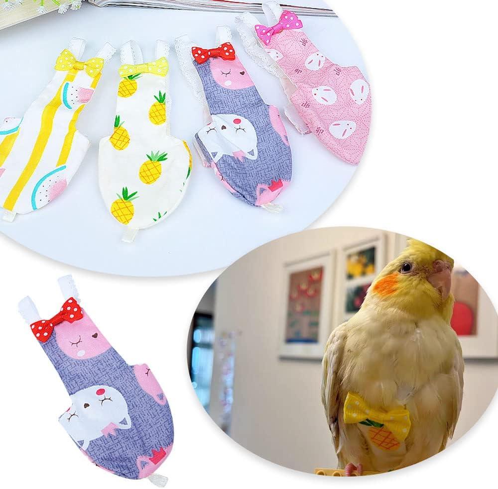 Bird Diaper Adjustable Bird Flight Suit Reusable Parrot Nappy for ...