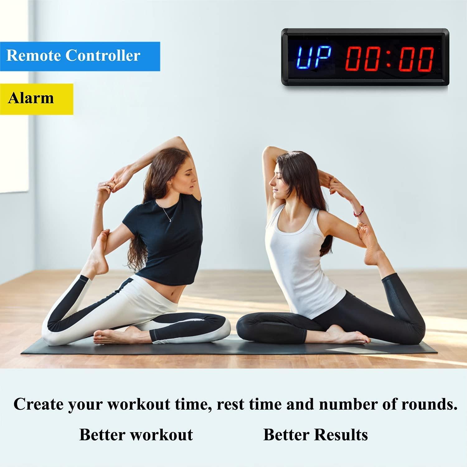 BTBSIGN LED Interval Timer for Home Gym Fitness - Blue+Red | Buy Now ...