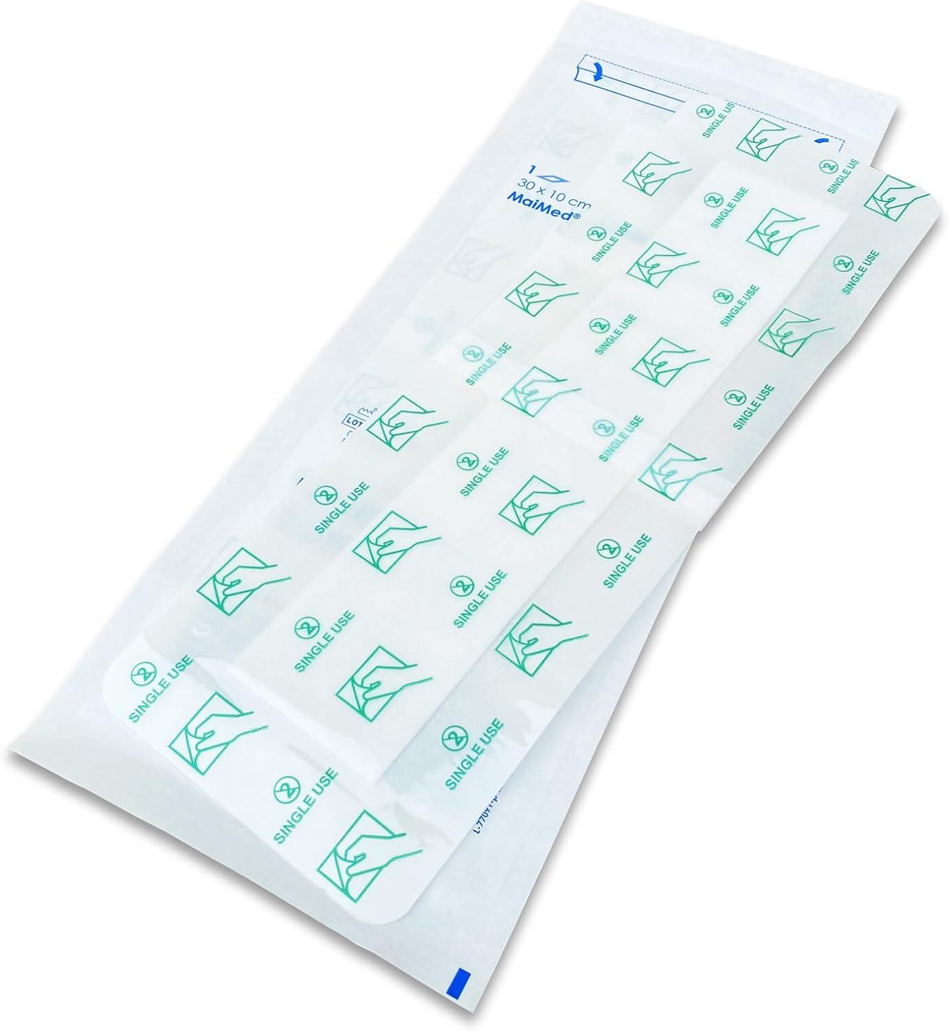 Waterproof Plaster 30x10 cm - Sterile Transparent Self-Adhesive ...