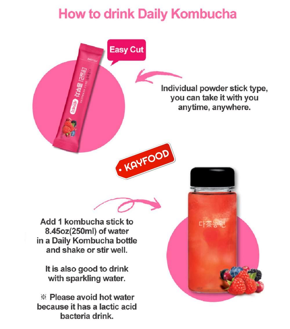 KAYFOOD Daily Kombucha Powder Tea 100g Set - Sugar Free Diet Tea with SevenBerry Flavor | Buy ...